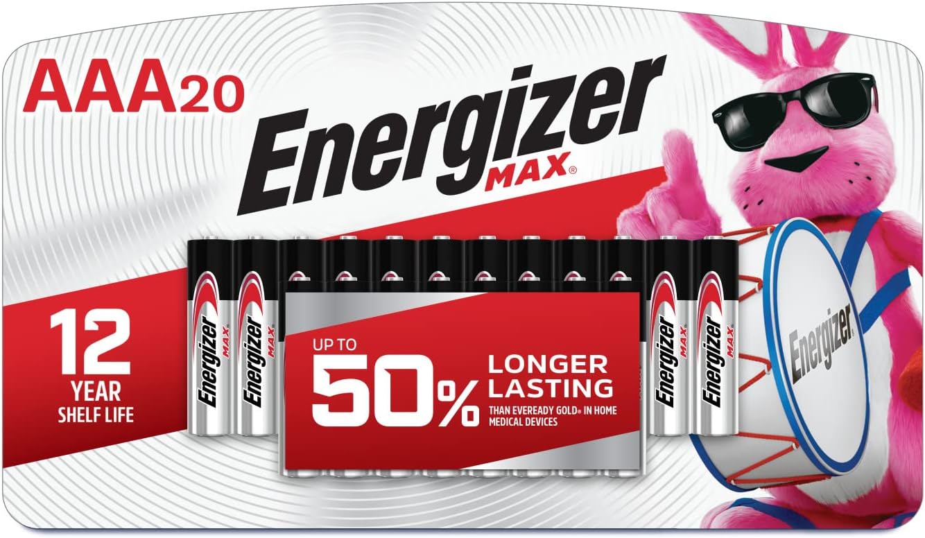 Amazon.com: Energizer Max AAA Batteries, AAA4, 4-Count Packs - Total ...