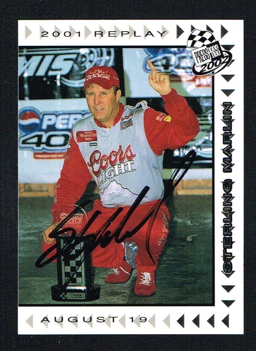 Sterling Marlin #72 signed autograph auto 2002 Press Pass NASCAR ...