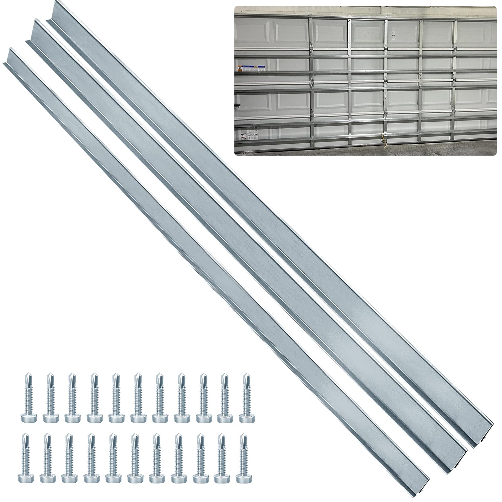 LAJIAOZ Heavy Duty Garage Door Reinforcement Struts - Ultimate ...