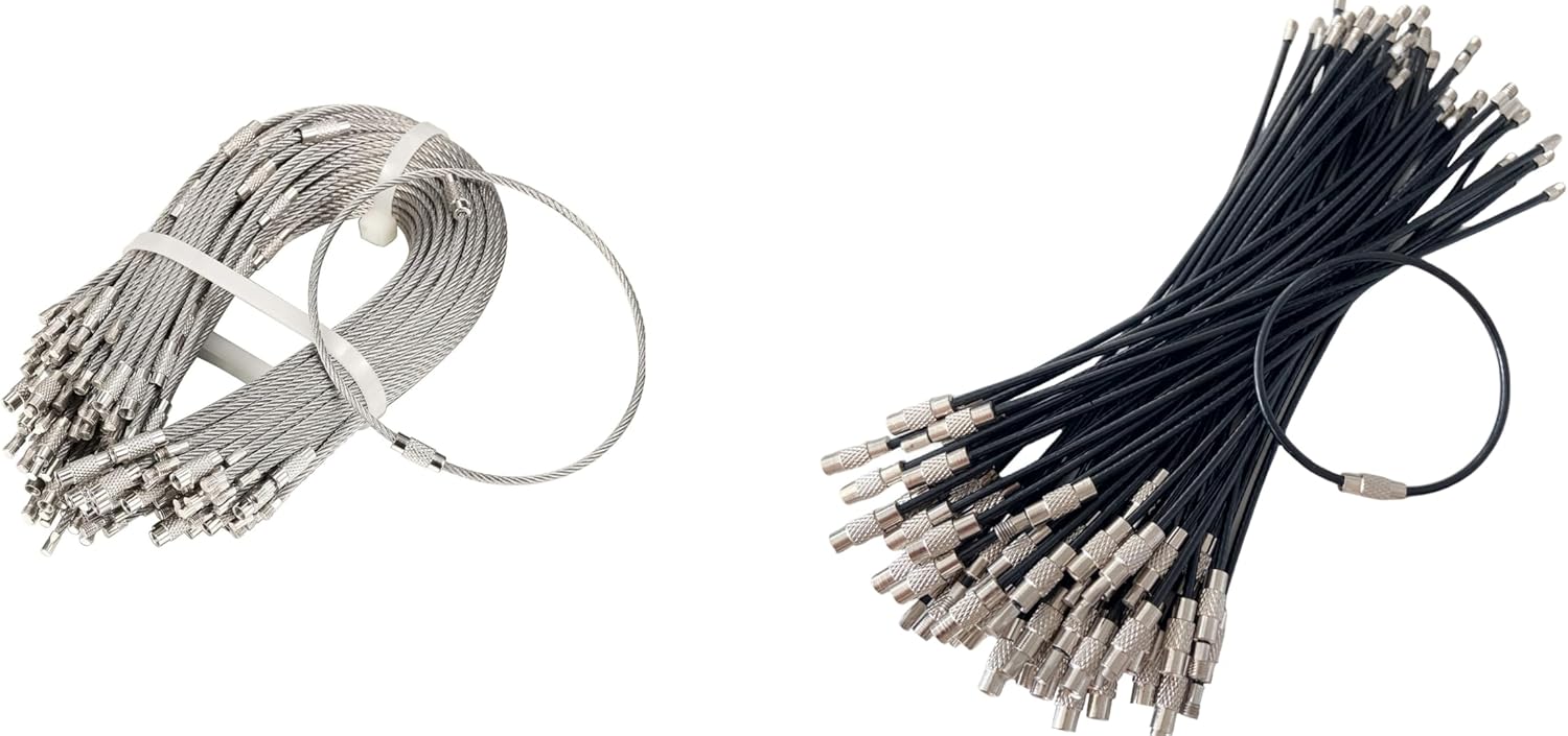 Amazon.com: 100 Pack 10 inch Wire Cable Rings (Silver) and 50 Pack 6 ...