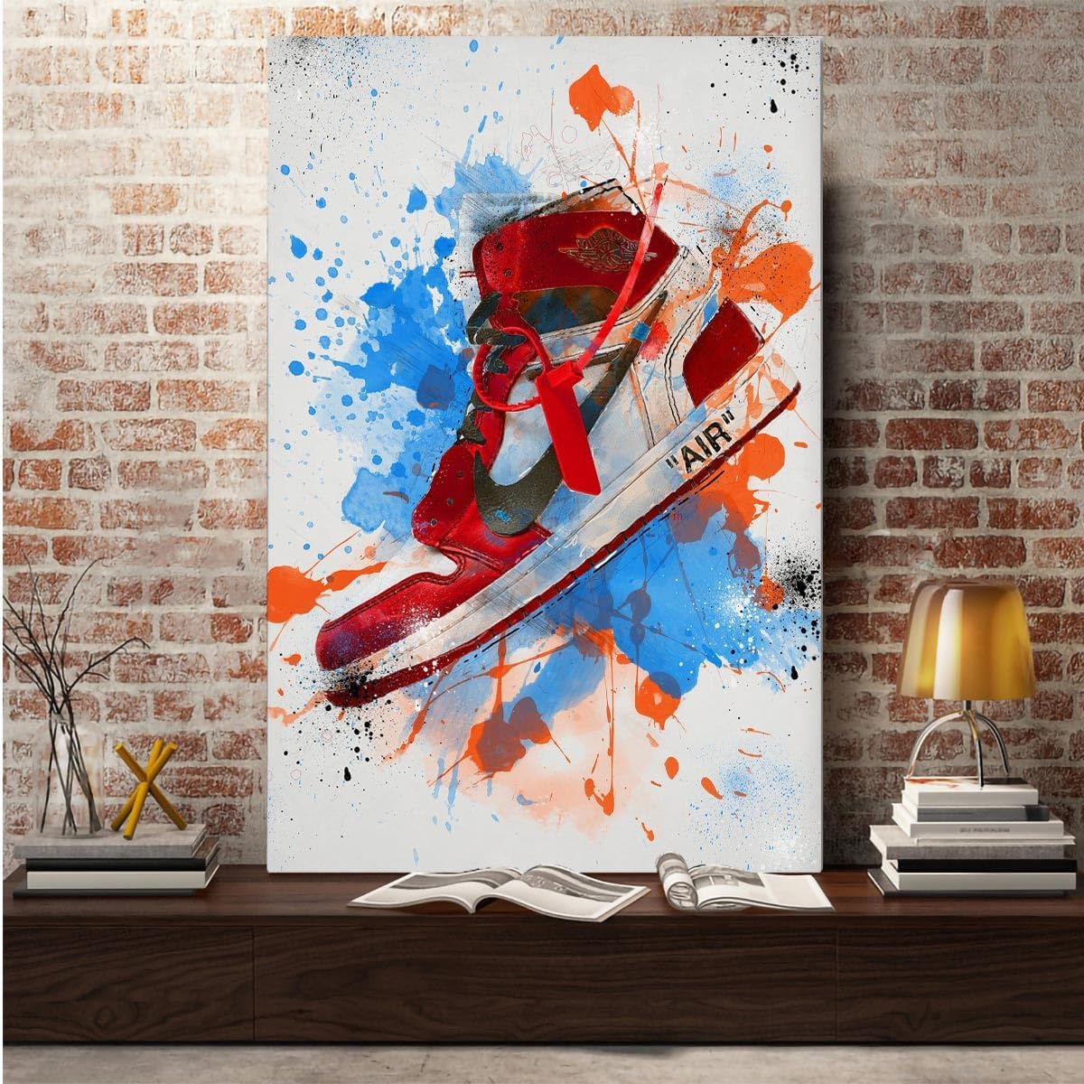 Hypebeast – Tenis rojos para pared, póster AJ de Michael Jordan, tenis ...