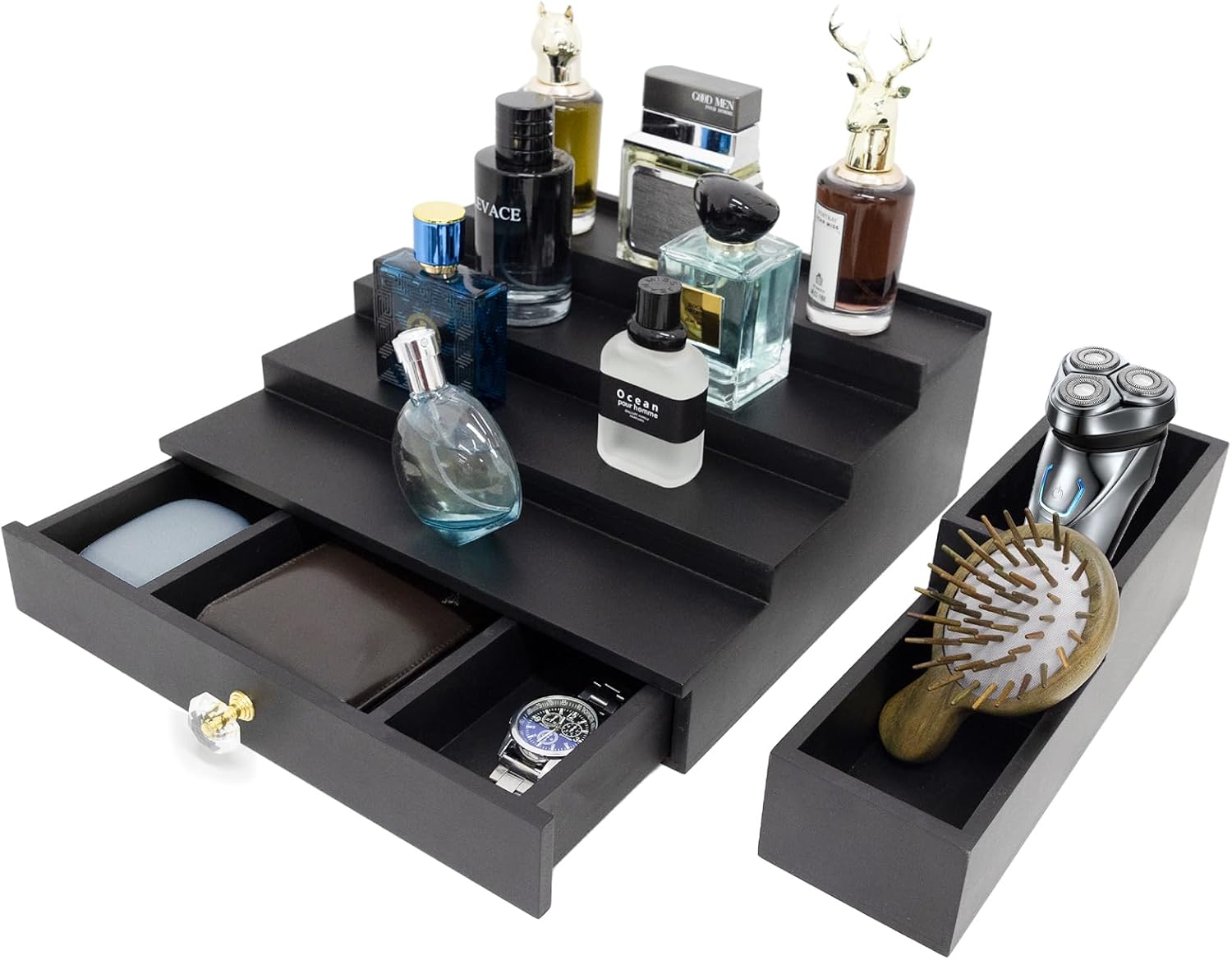 Amazon.com: 4 Tier Cologne Organizer Cologne Stand with Drawer and ...
