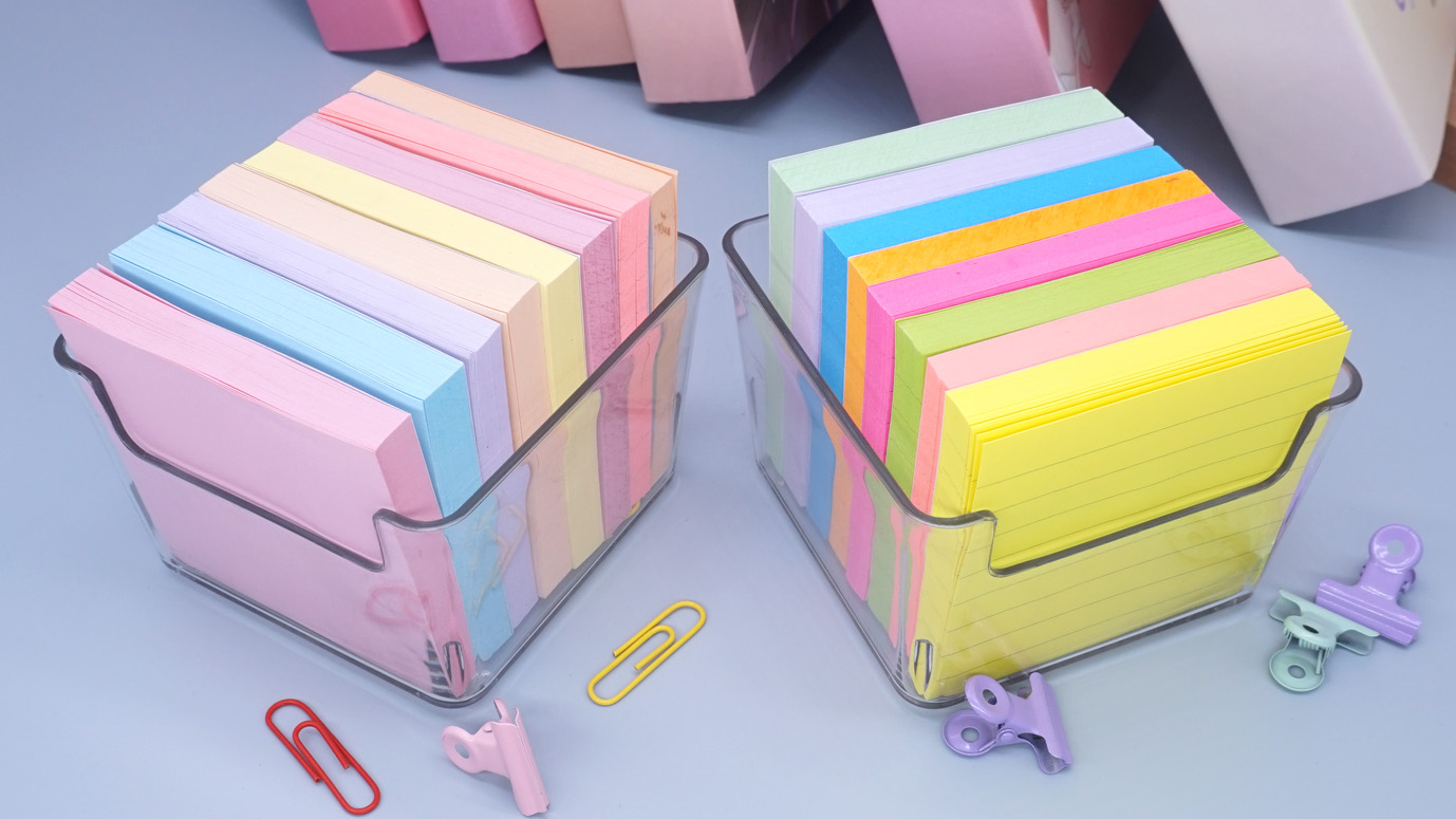 Watch 6 Pads Pop Up Bright Color Sticky Notes Holder for Desk on Amazon ...