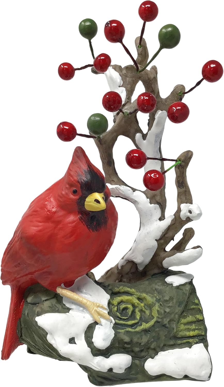 Amazon.com: BANBERRY DESIGNS Cardinal Figurine - Songbird Statue with ...