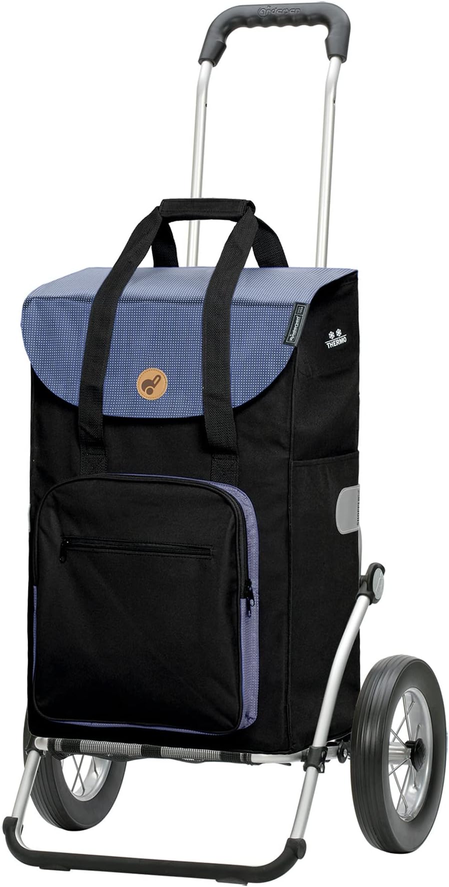 Kiley XXL Shopping Trolley with Large Wheels in Blue with 78 L Extra ...