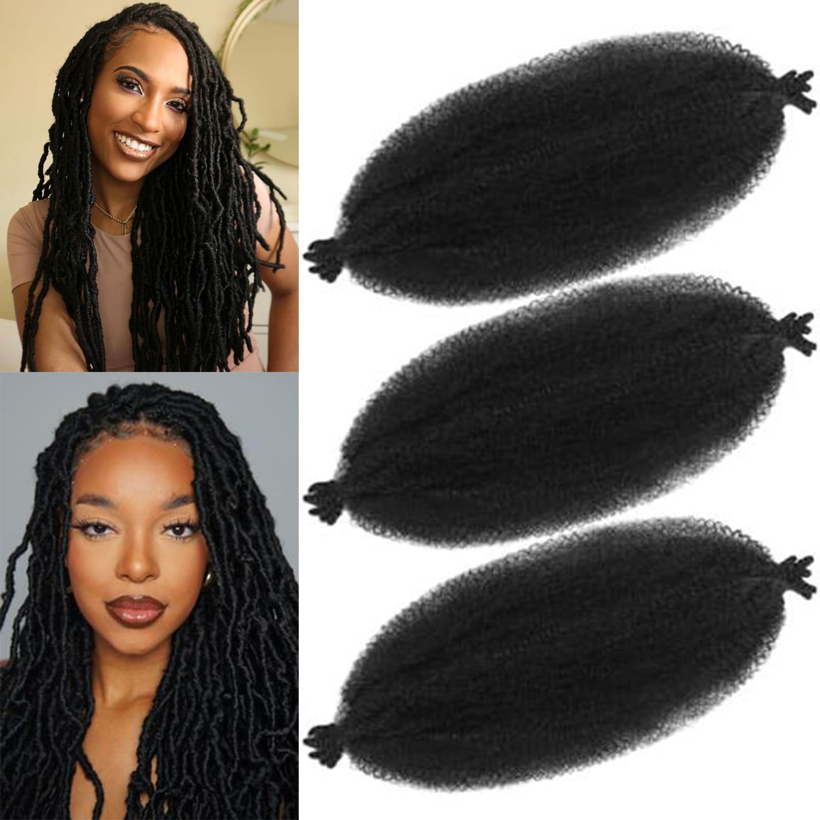 Amazon.com : 8 Inch Springy Afro Twist Hair Marley Twist Braiding Hair ...