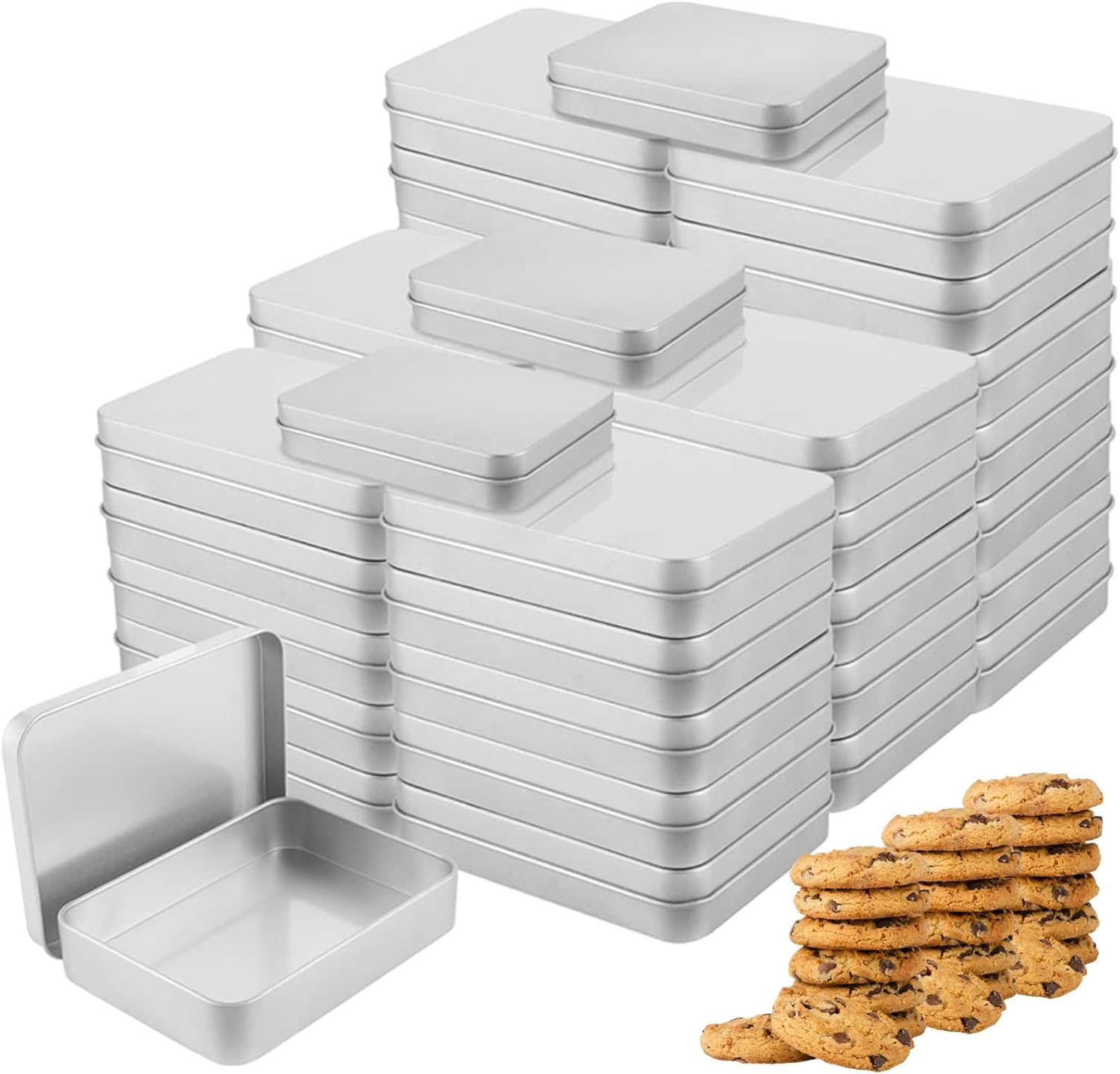 Amazon.com: RHBLME 40 Pack Small Tin Box with Lid, 3.74" x 2.36" x 0.9 ...