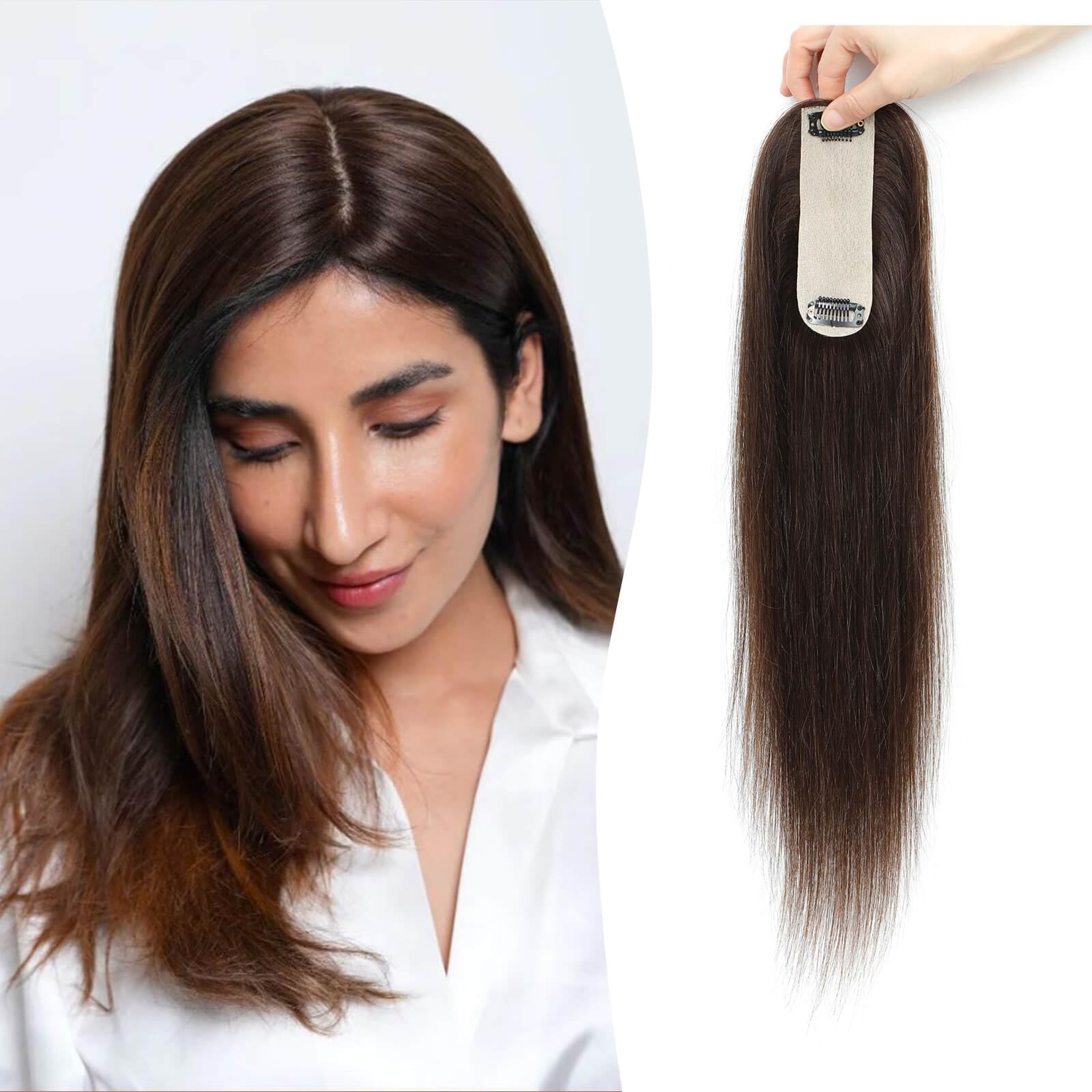 Amazon.com : MY-LADY Human Hair Toppers for Women Real Human Hair for ...