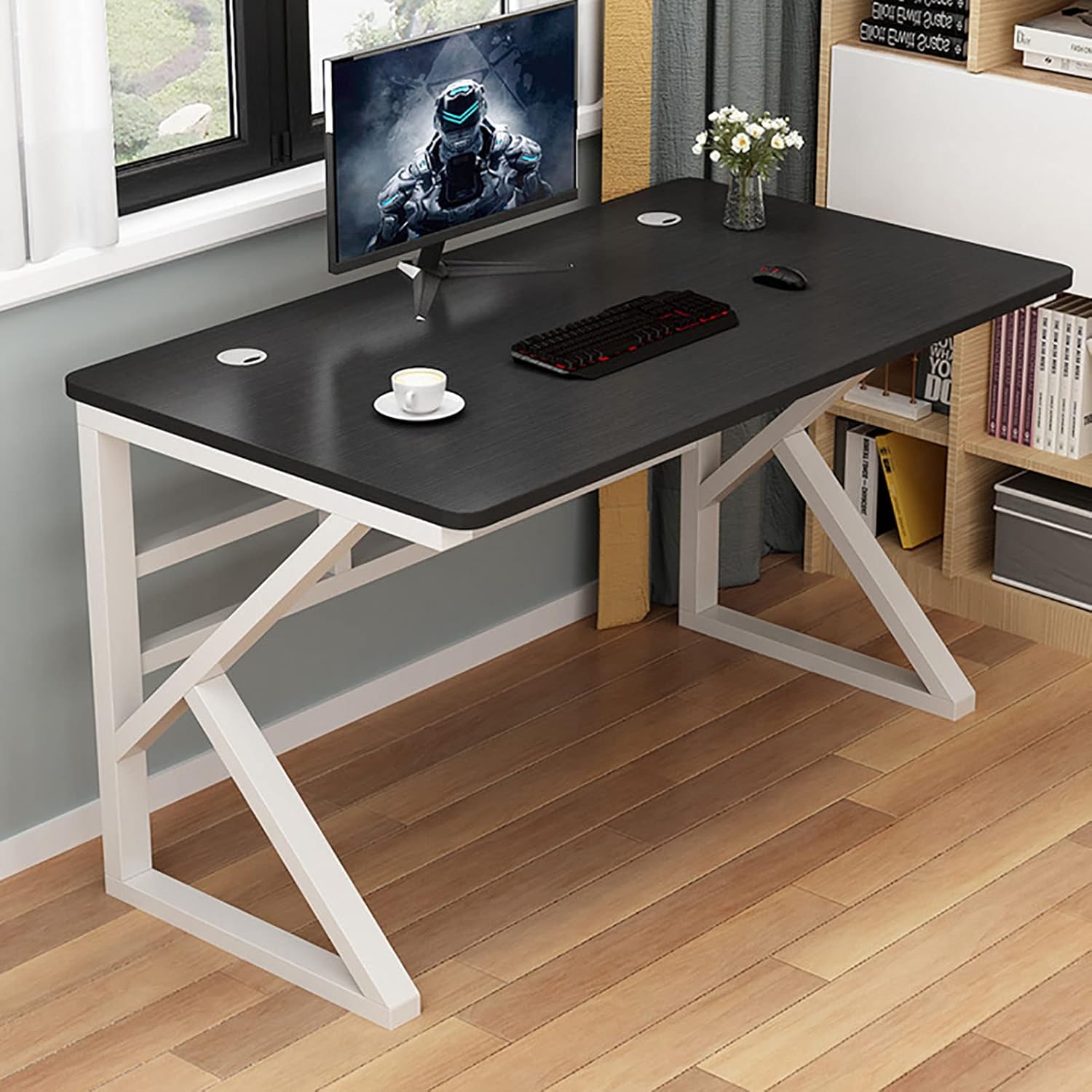Amazon.com: Study Computer Desk,Heavy Duty Office Desk Multipurpose ...