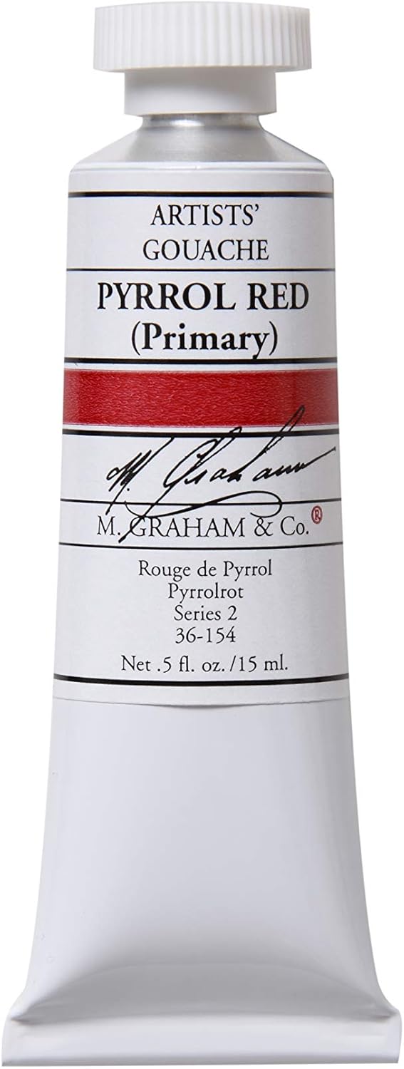 M. Graham 1/2-Ounce Tube Gouache Paint, Pyrrol Red Primary : Amazon.com ...