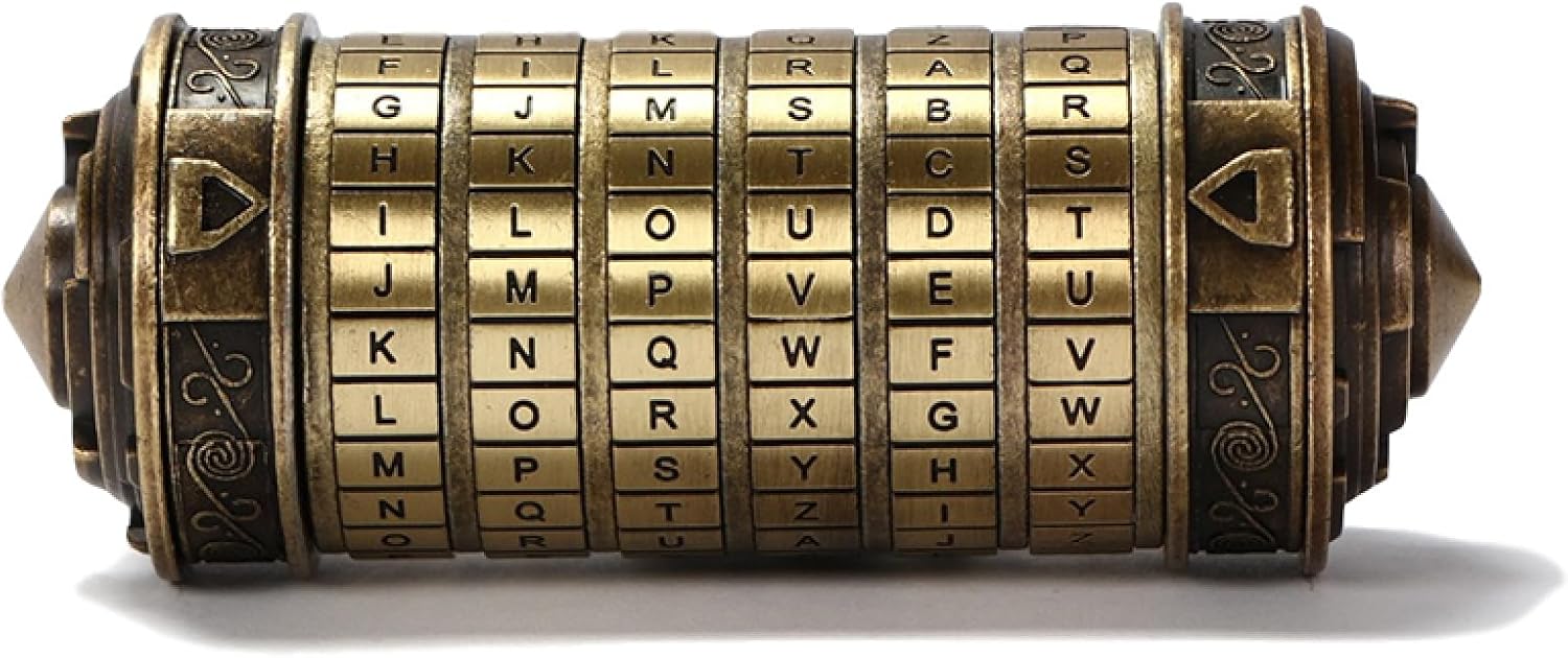 LCJ9RV7ORGift Box Cylinder Lockbox Da Vinci Code Alphabet Locks Storage ...