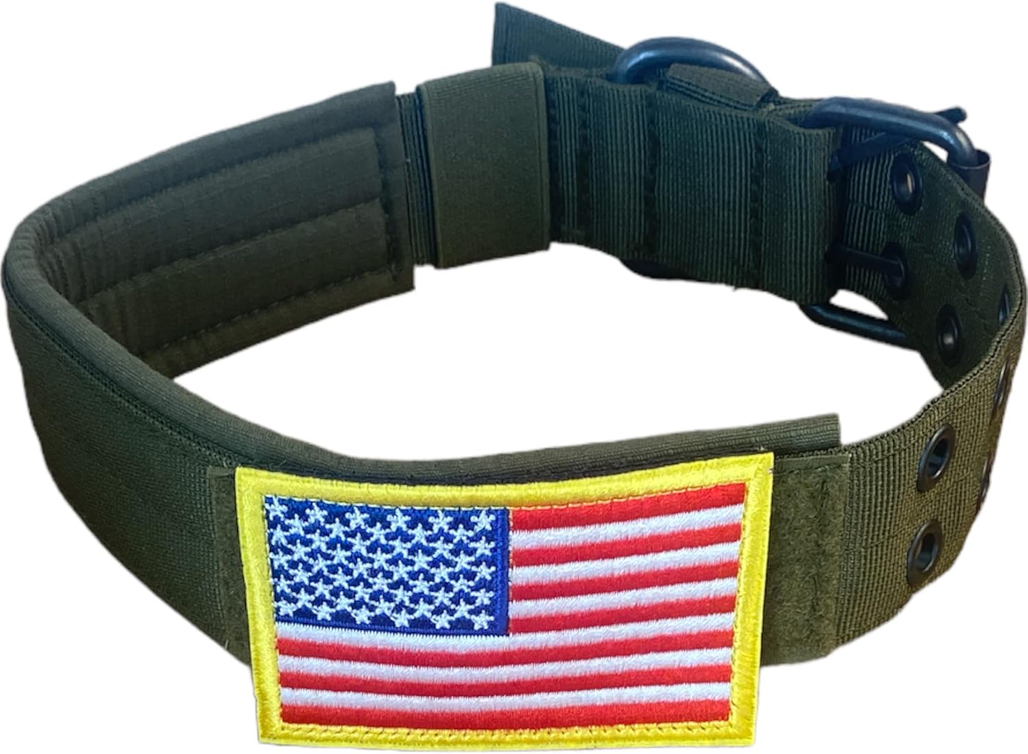 Amazon.com : K9 Tactical Dog Collar for Large Dogs (Free American Flag ...