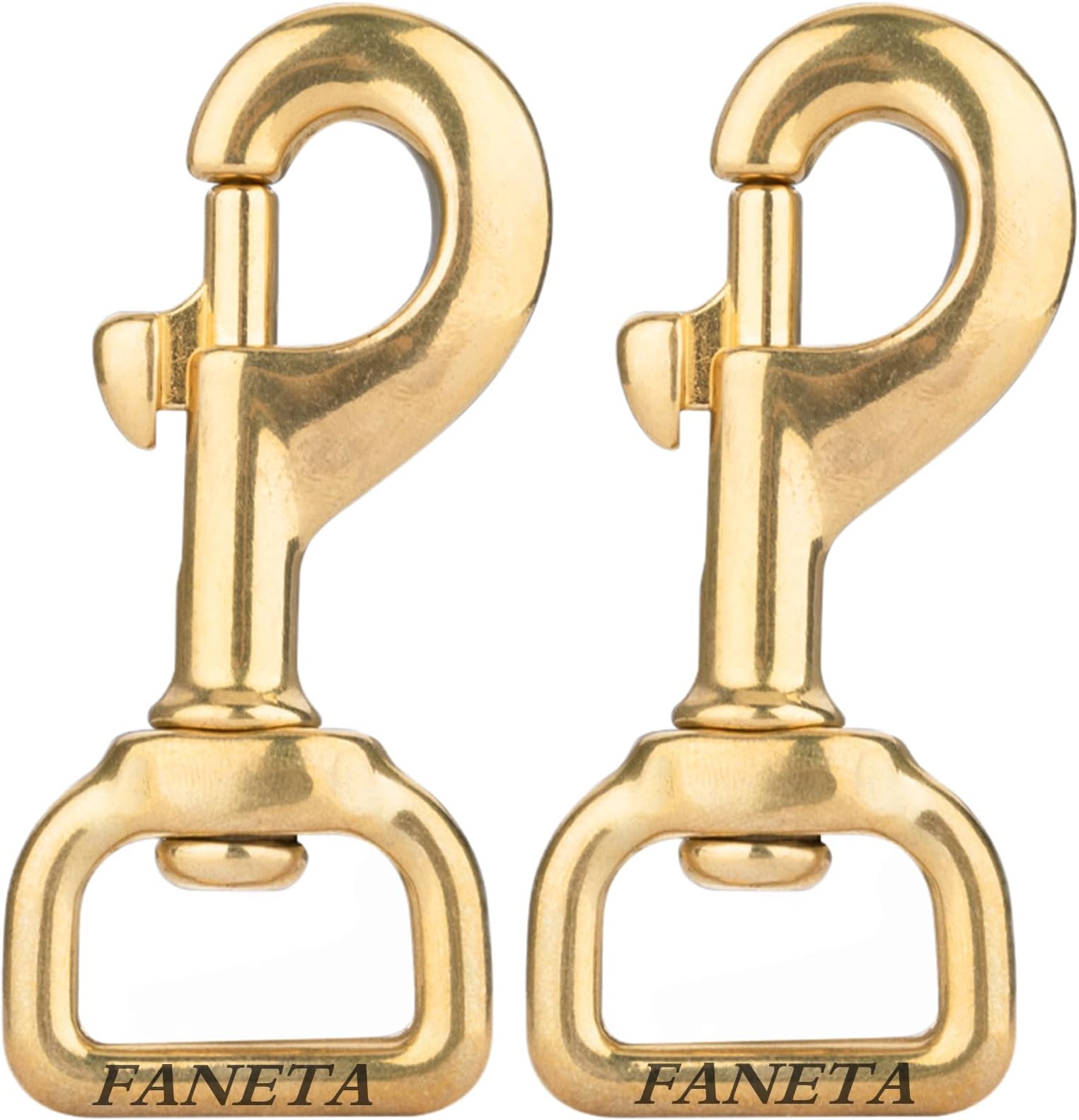 Amazon.com: AOWESM 3-1/4 Inch Solid Brass Swivel Bolt Snap Hooks 7/8 ...