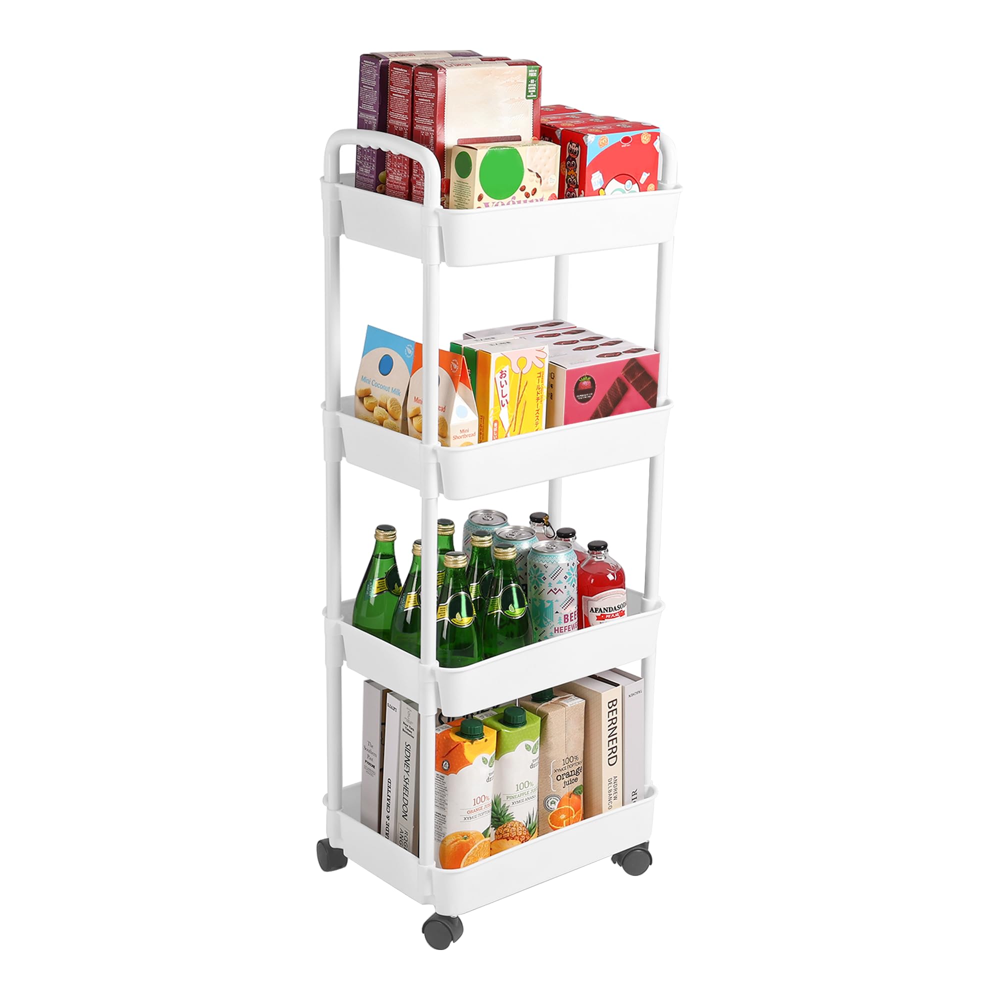 Snapklik.com : Vtopmart 4 Tier Rolling Cart