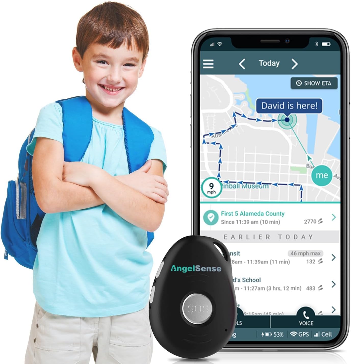 AngelSense Personal GPS Tracker for Kids, Teen, Autism, Special Needs ...