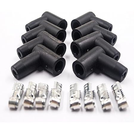Amazon.com: 8 Set HEI Style Spark Plug Boot Terminal Kit Distributor ...
