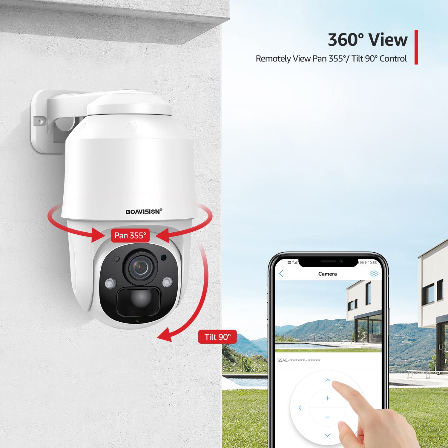 Snapklik.com : BOAVISION Battery Powered Security Camera Outdoor, Pan ...