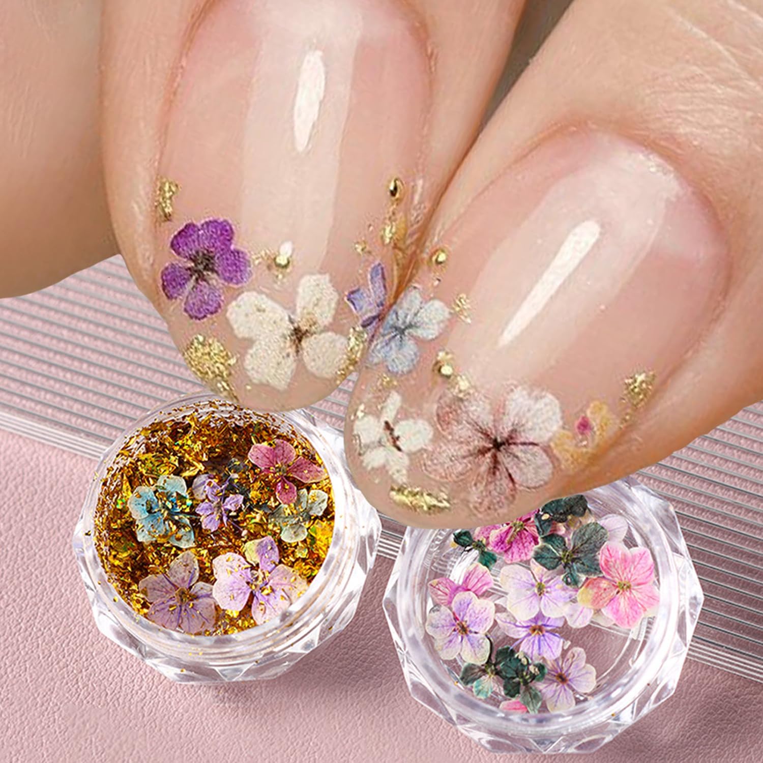 Amazon.com: Dried Flower for Nails -3D Nail Art Dried Flowers Nail Art ...