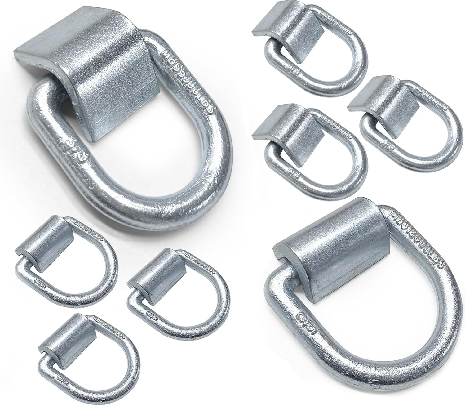 Amazon.com: Weld-On D Rings 8 Pack (4pack 5/8" & 4pack 3/8“) Heavy Duty ...