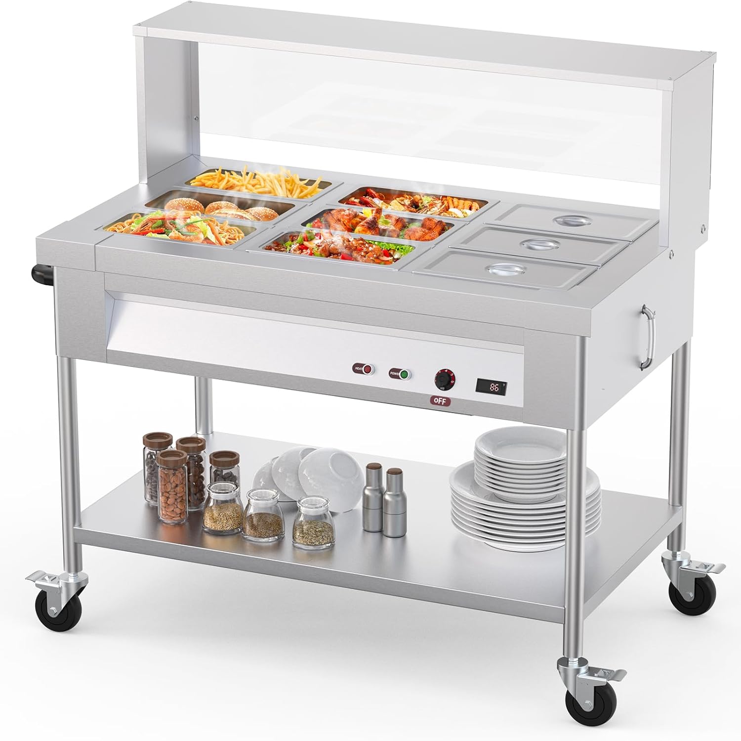 72QT Steam Table 9x8QT Electric Commercial Food Nepal | Ubuy