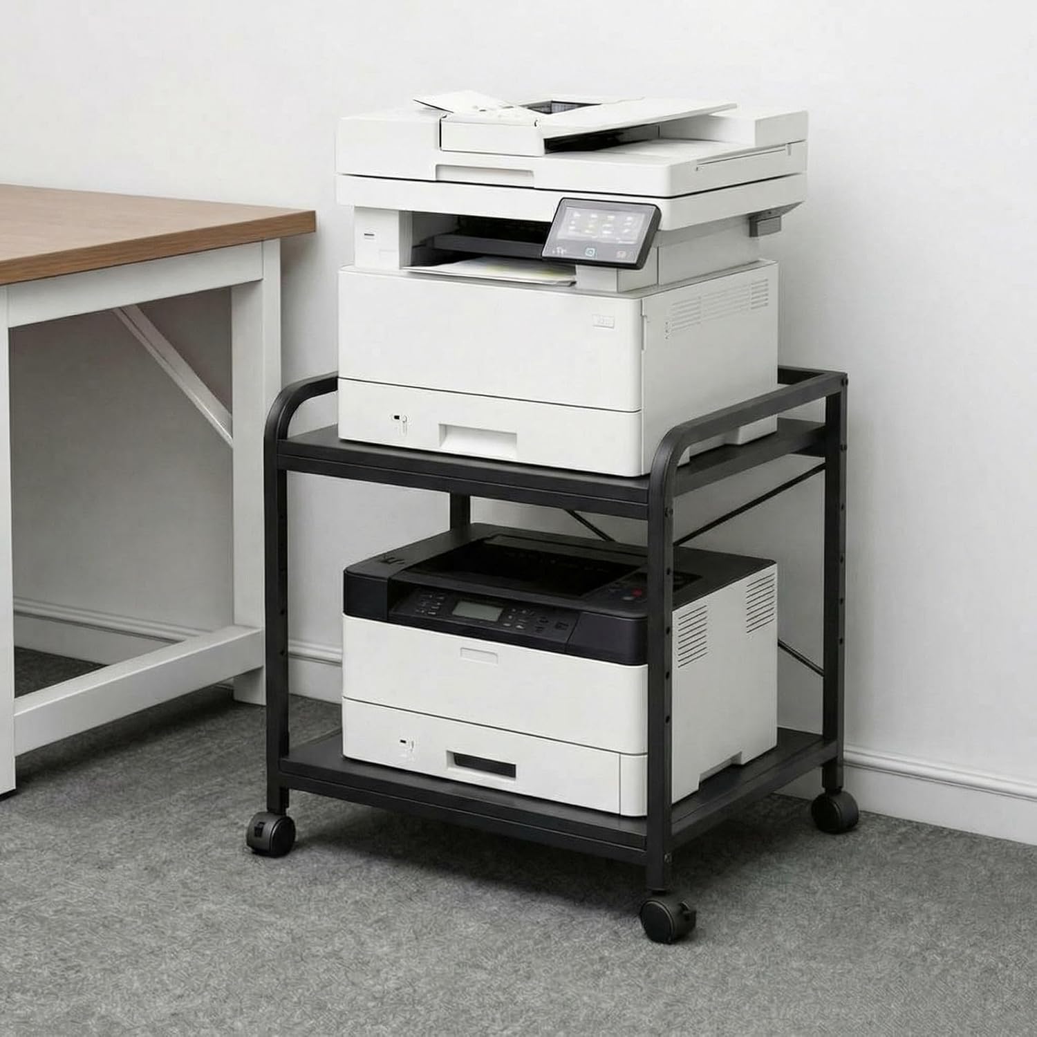 Amazon.com : Hoguyexila 2 Tier Large Printer Stand, 20 Inches Deep ...