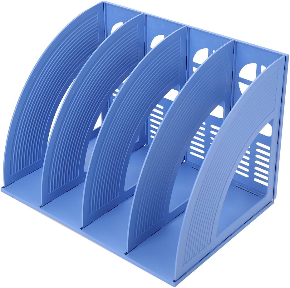 IBLUELOVER Desk File Organiser File Rack Holder Magazine Plastic Folder ...
