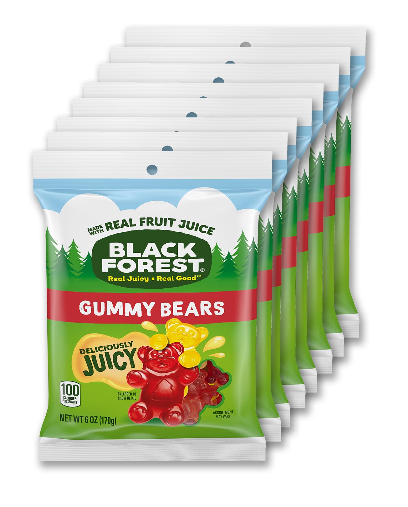 Snapklik.com : Black Forest Gummy Bears Candy, Real Fruit Juice, 6 ...