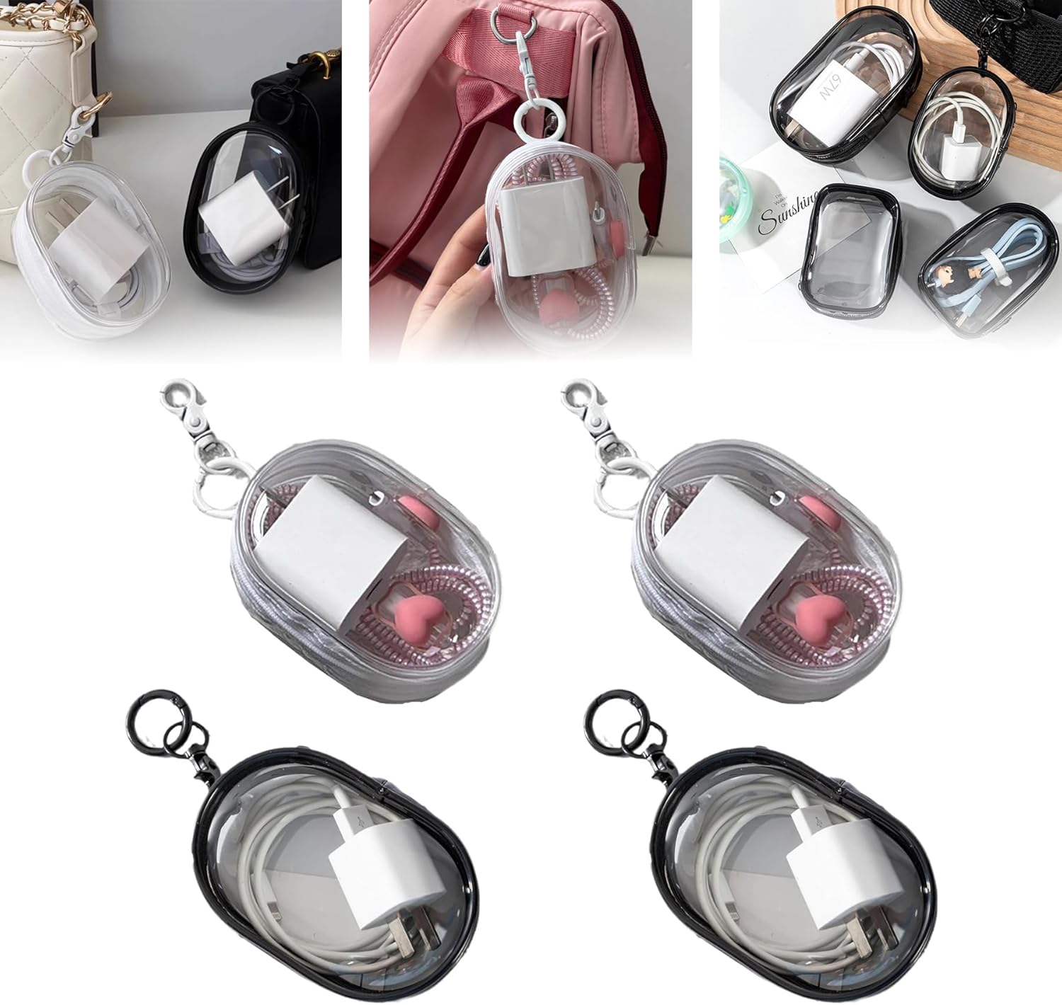 Amazon.com: Mobile Phone Charger Organizer Bag, Waterproof Portable ...