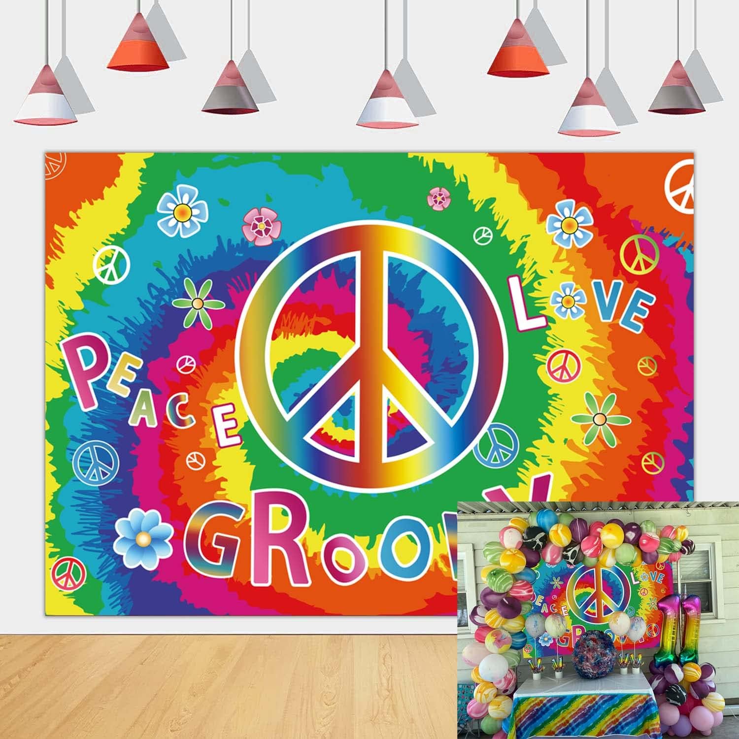 Amazon.com : 60's Hippie Party Decoration Banner,Large Groovy Theme ...
