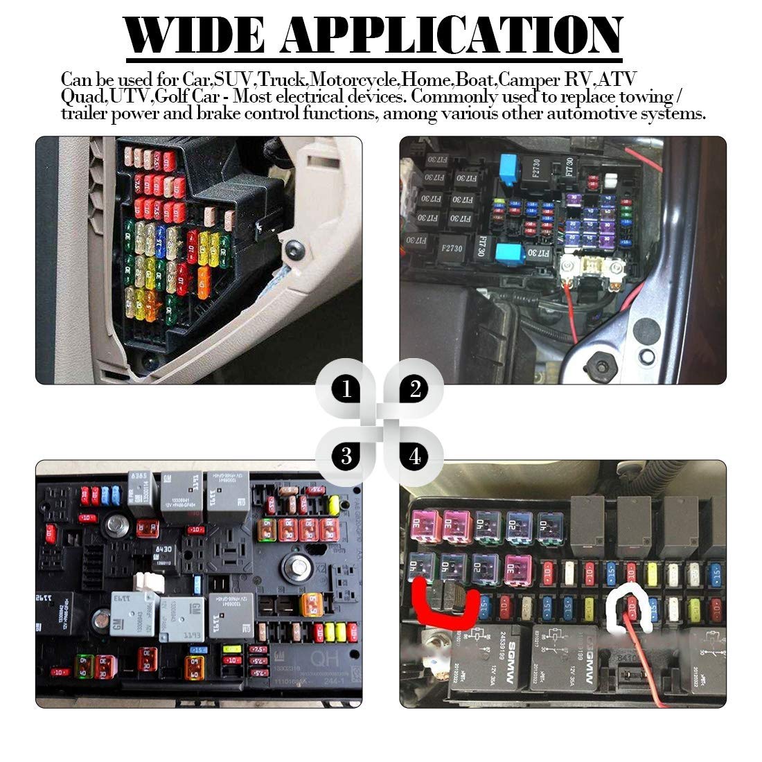 Snapklik.com : 5 Pack Low Profile Mini Jcase Fuse 40 Amp Compatible For ...