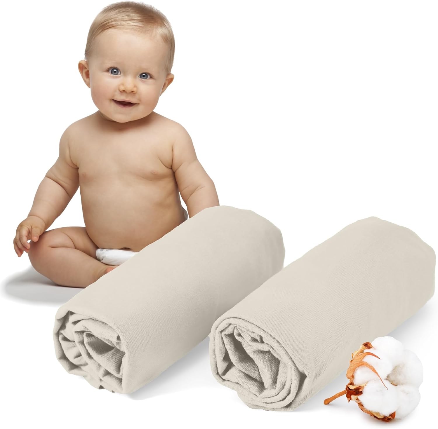 Dreamzie - 2er-Set Spannbettlaken 60x120-70x140 cm - Oeko-Tex ...