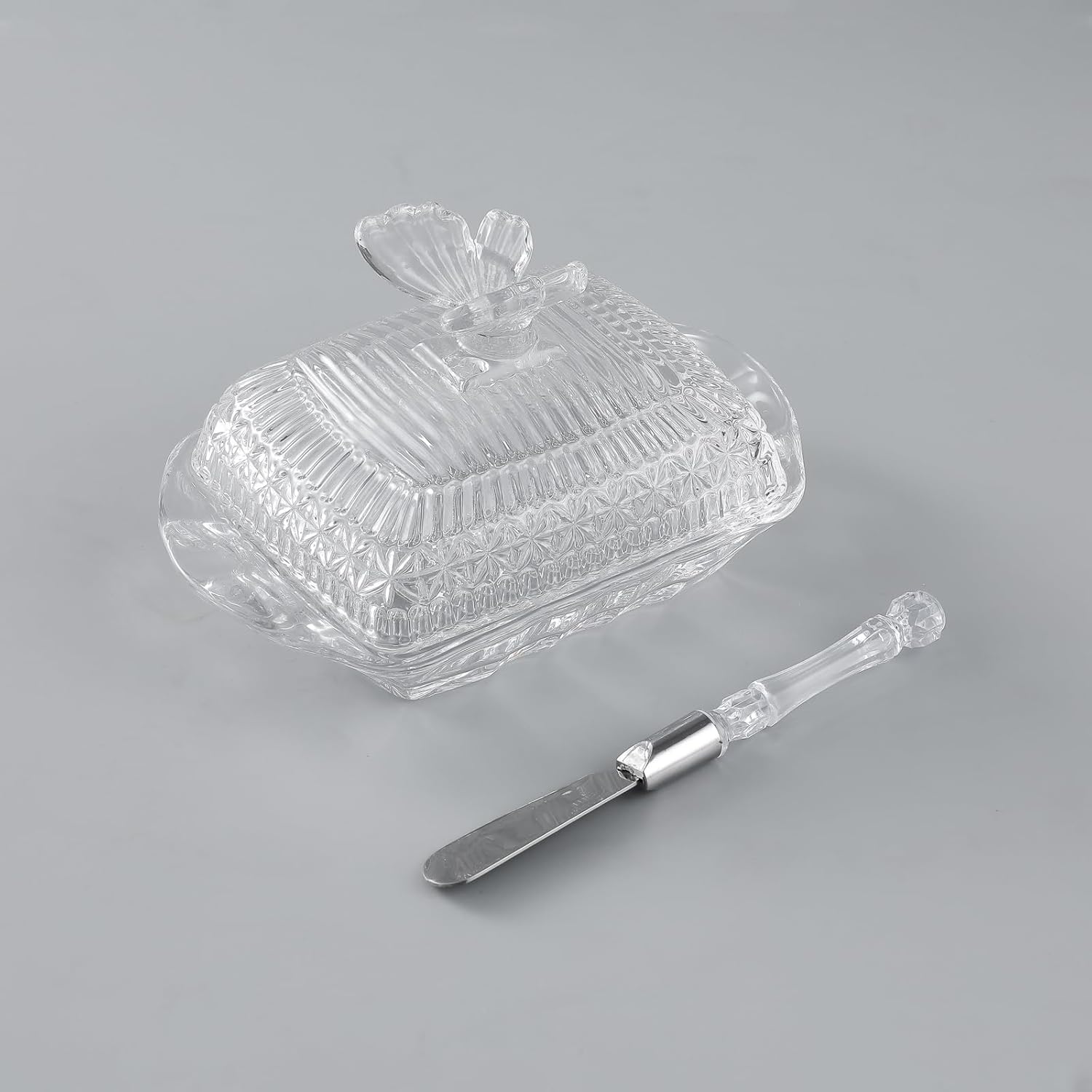 Amazon.com | HAWOK Glass Butter Dish with Knife…: Butter Dishes