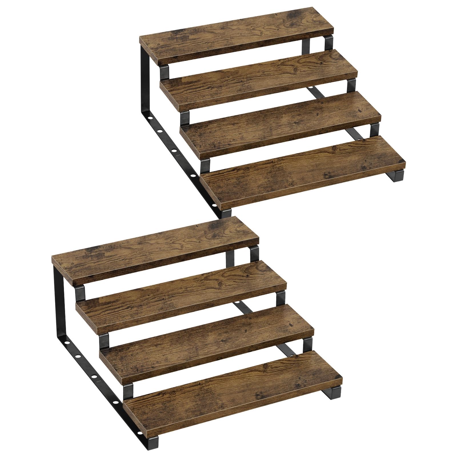 Amazon.com: MOOACE 4 Tier Wooden Expandable Spice Rack Organizer ...