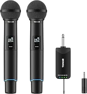 Amazon.com: TONOR Rechargeable Wireless Microphones, Metal Bluetooth Handheld Cordless Mic ...