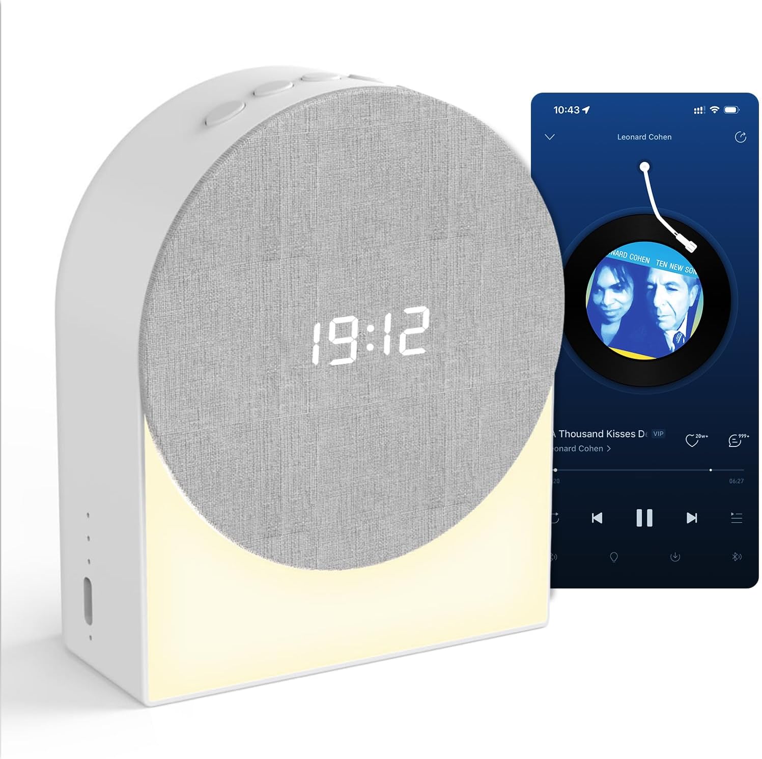 Amazon.com: White Noise Sound Machine Alarm Clock with Night Lights ...
