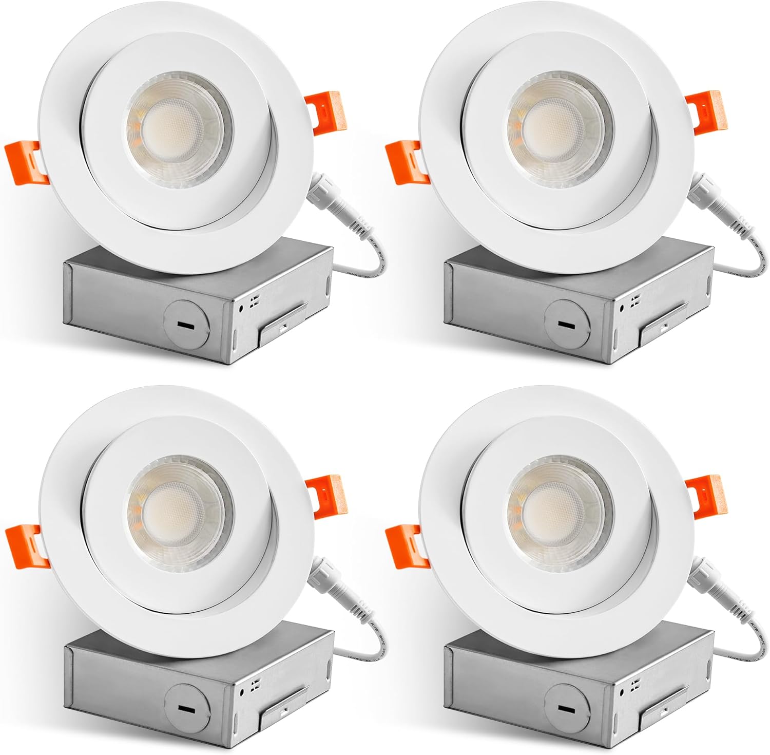 LMP 4 Pack LED Recessed Lighting 4 Inch, Selectable 2700K/3000K/3500K ...