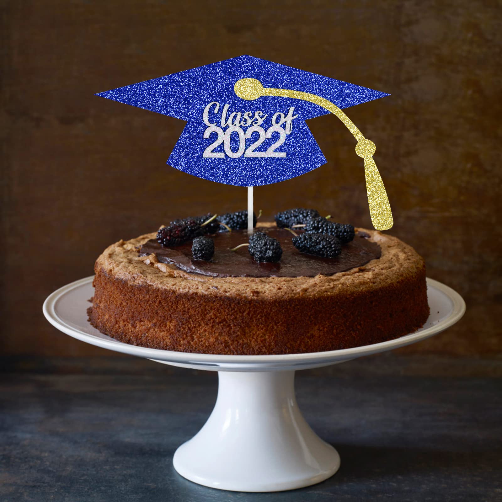 Buy Class of 2022 Cake Topper Blue Glitter- Class of 2022 Graduation ...