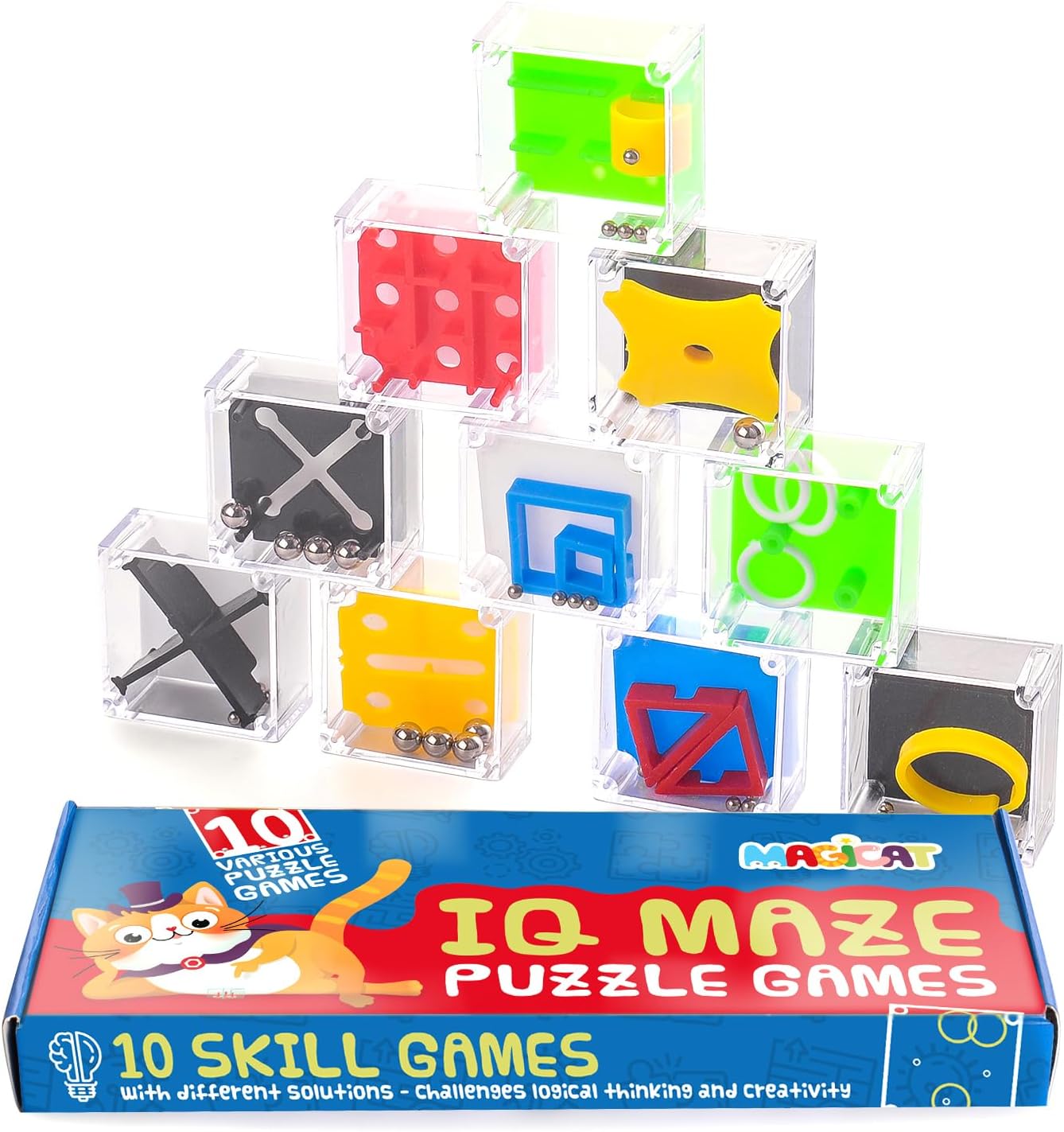 Amazon.com: Magicat Premium IQ Balance Puzzle Set I 10 Teaser Puzzle ...