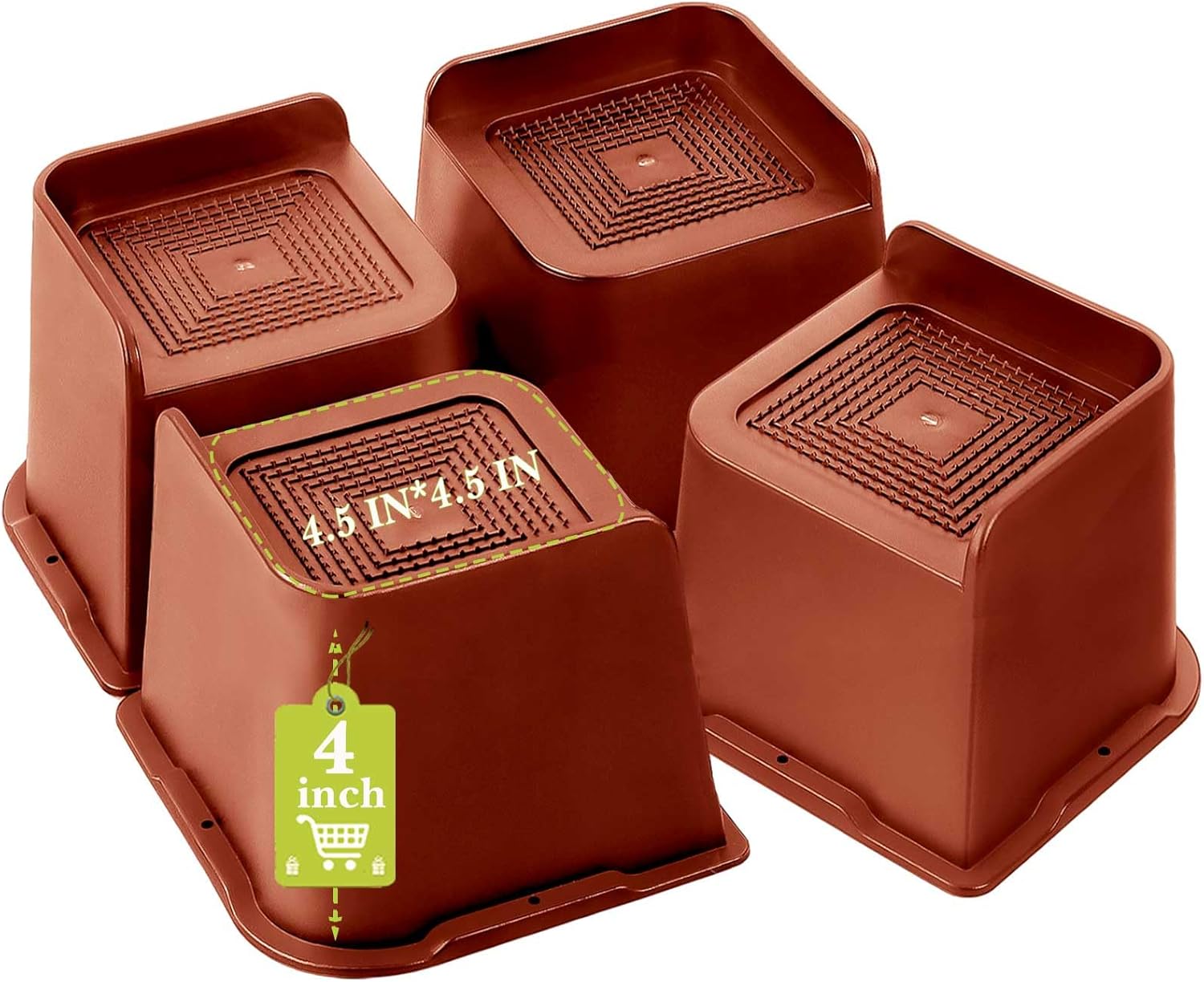 Amazon.com: Yookwutar Bed Risers 1 inch, 2 inch, 3 inch, 4 inch, 6 inch ...