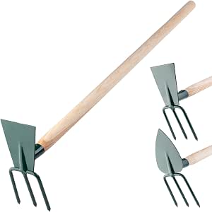 KADAX Garden Hoe, Double-Sided Hoe with Rectangular Blade and Heart ...