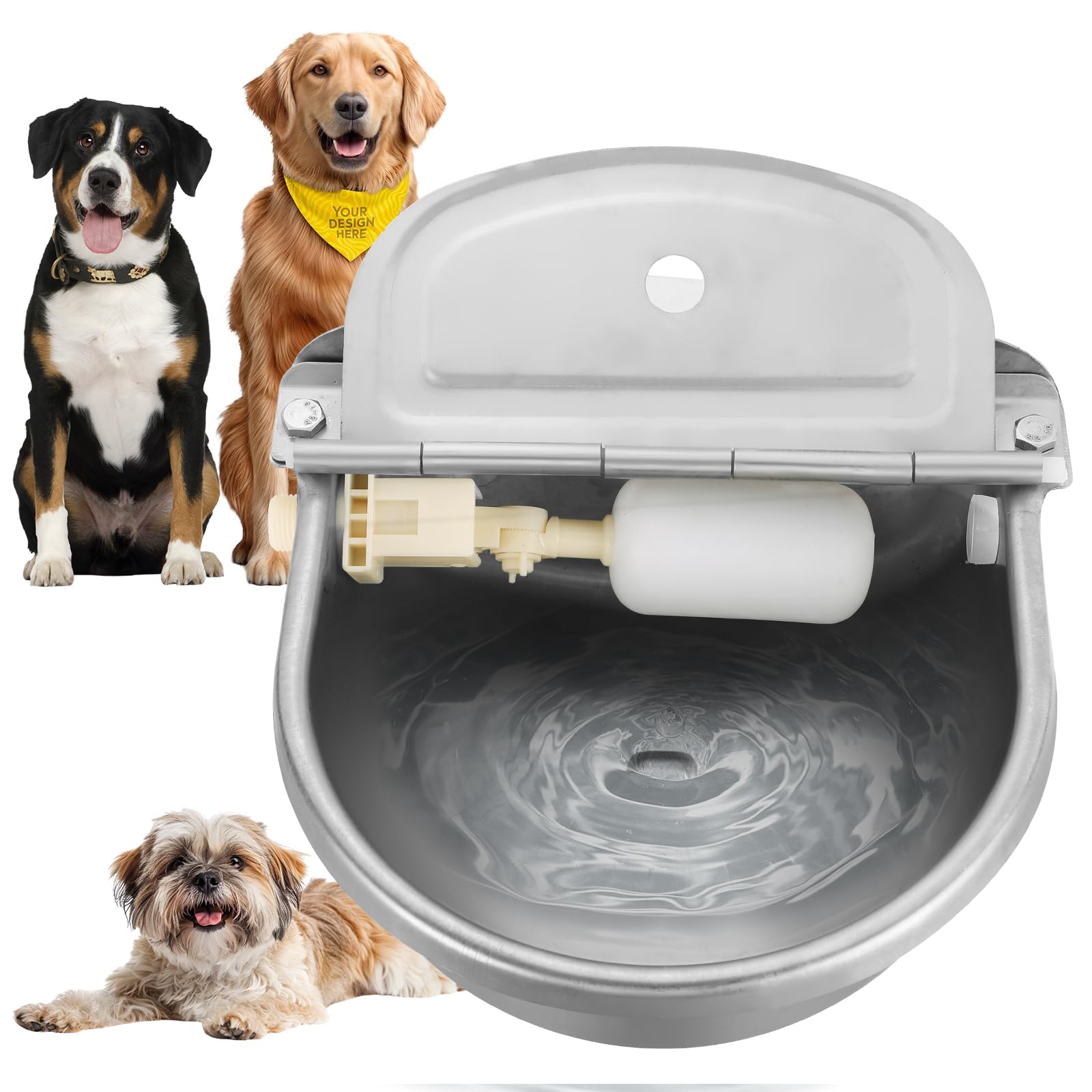 Snapklik.com : FLKQC Automatic Animal Drinking Water Bowl, Stainless ...