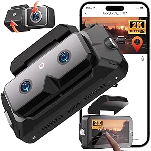 Amazon.com: AKEEYO Eyes Dash Cam Front and Rear, 2K 3 Channel Car Dash Cam Front, ADAS BSD AI ...