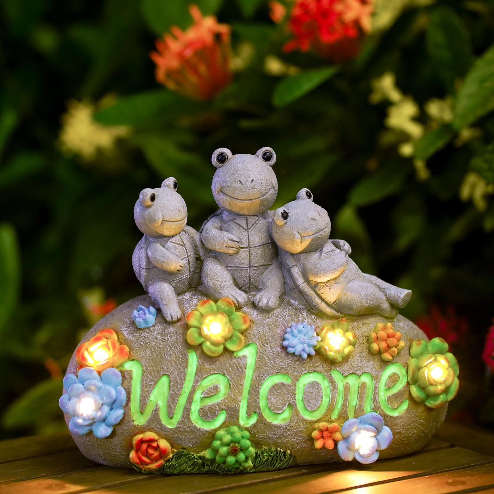 Amazon.com: Whimsical Frog Welcome Garden Statue, Outdoor Decor, 12.75 ...
