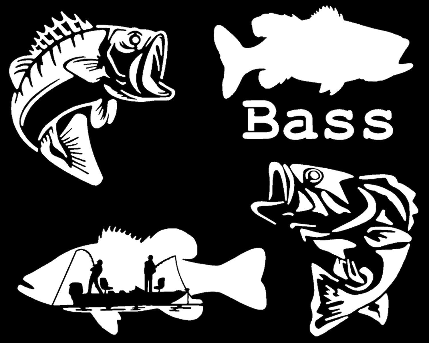 Amazon.com - Rogue River Tactical Large 8" Bass Fish Sticker Decal ...
