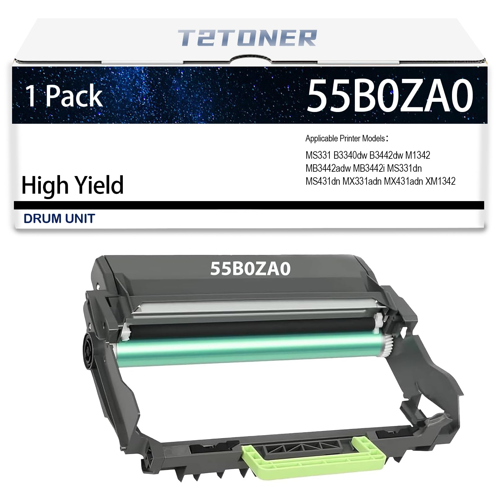Amazon.com: T2TONER 55B0ZA0 Drum Unit 55B0ZA0 Imaging Unit ...