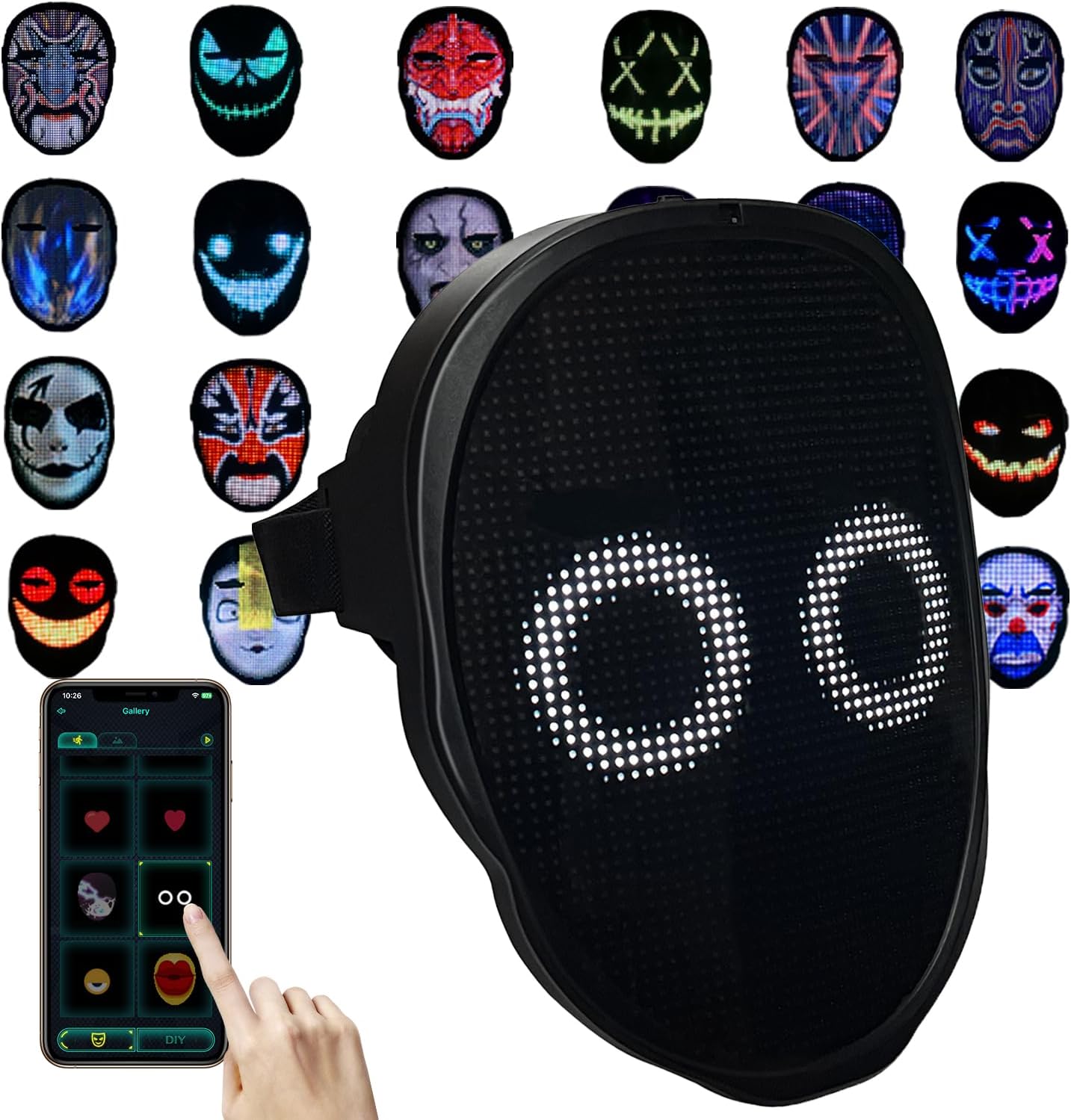 Amazon.com: Depointer Life Led Mask with Rechargeable Bluetooth ...