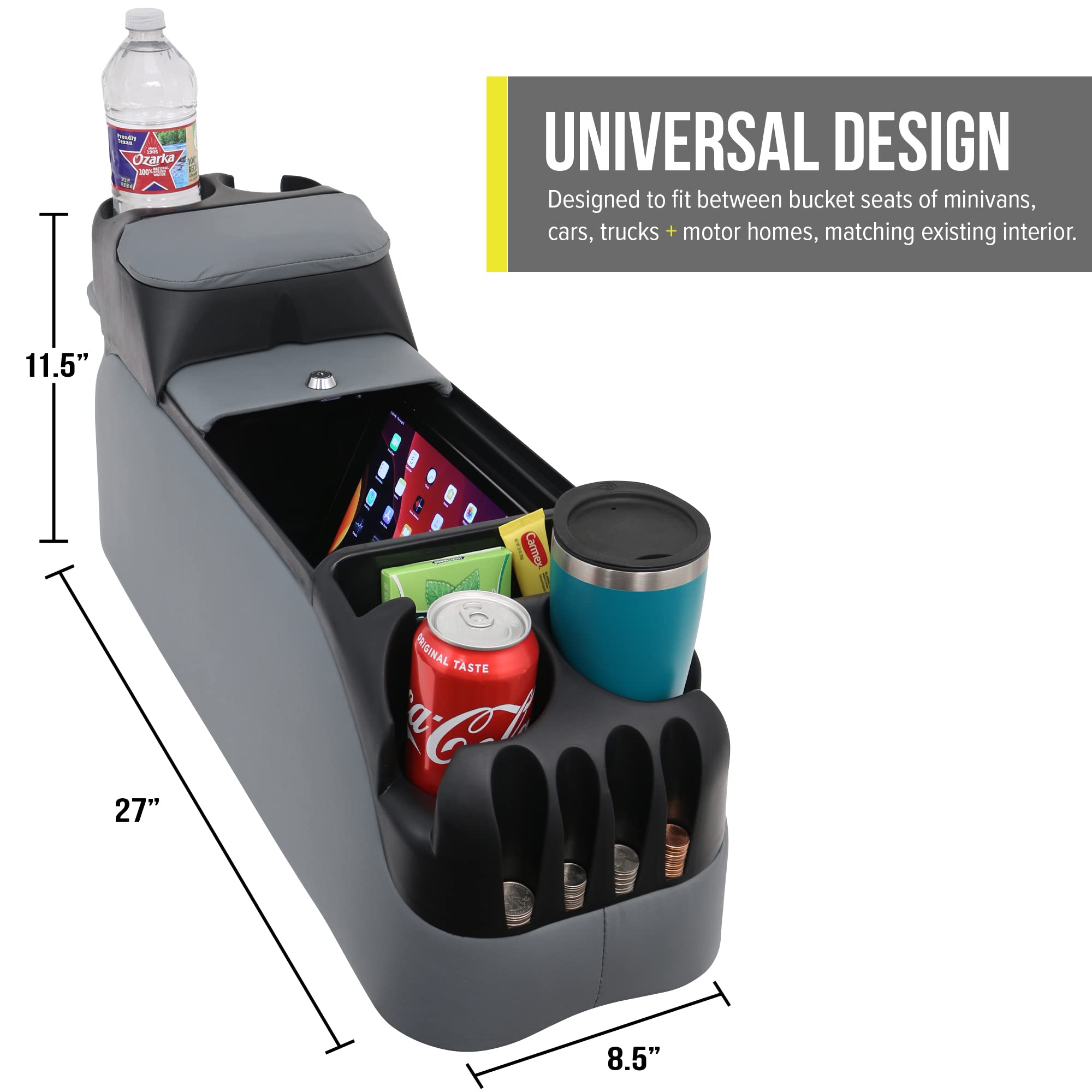 Snapklik.com : Moblorg Elite Center Console For Minivans, SUVs, Vehicle ...