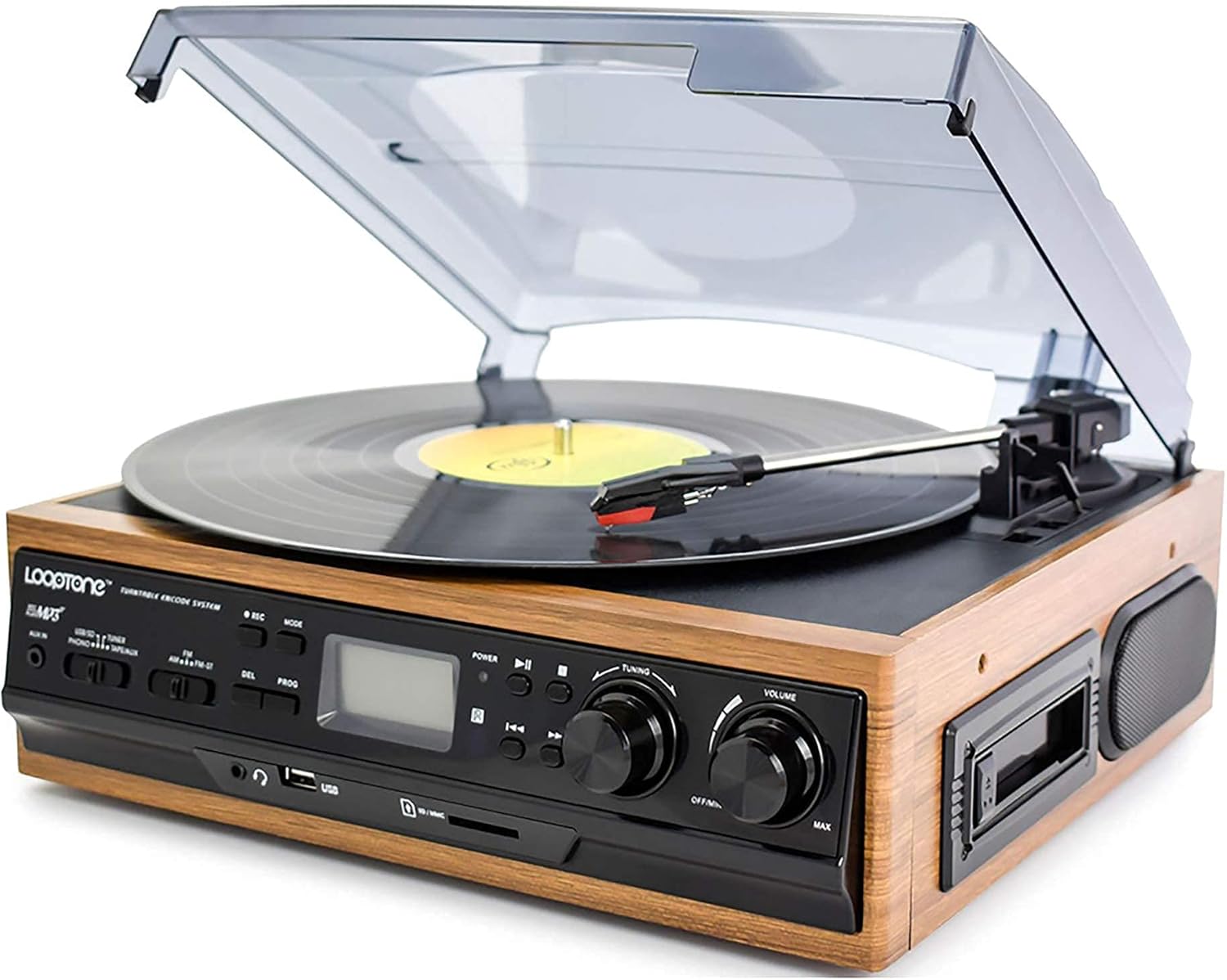 Record Player, Turntables Vinyl Record Player Built-in Stereo Speakers ...