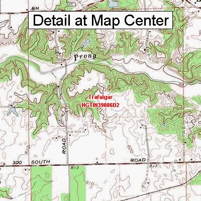 Amazon.com : USGS Topographic Quadrangle Map - Trafalgar, Indiana ...