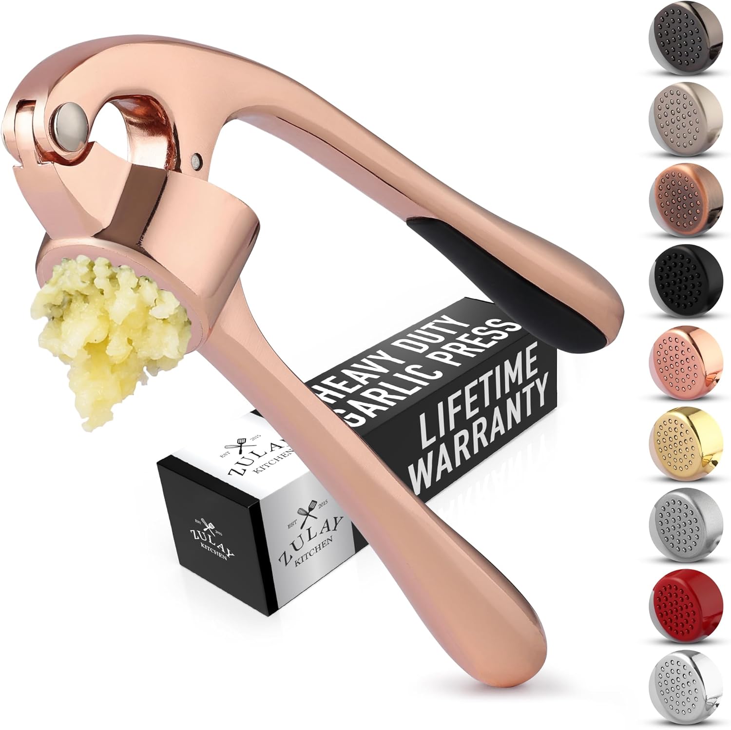 Amazon.com: Zulay Kitchen Premium Garlic Press - Durable Garlic Masher ...